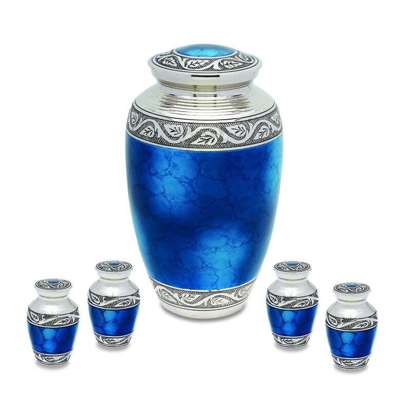 Mediterranean Mystic Blue Adult With 4 Token Urns - Etsy