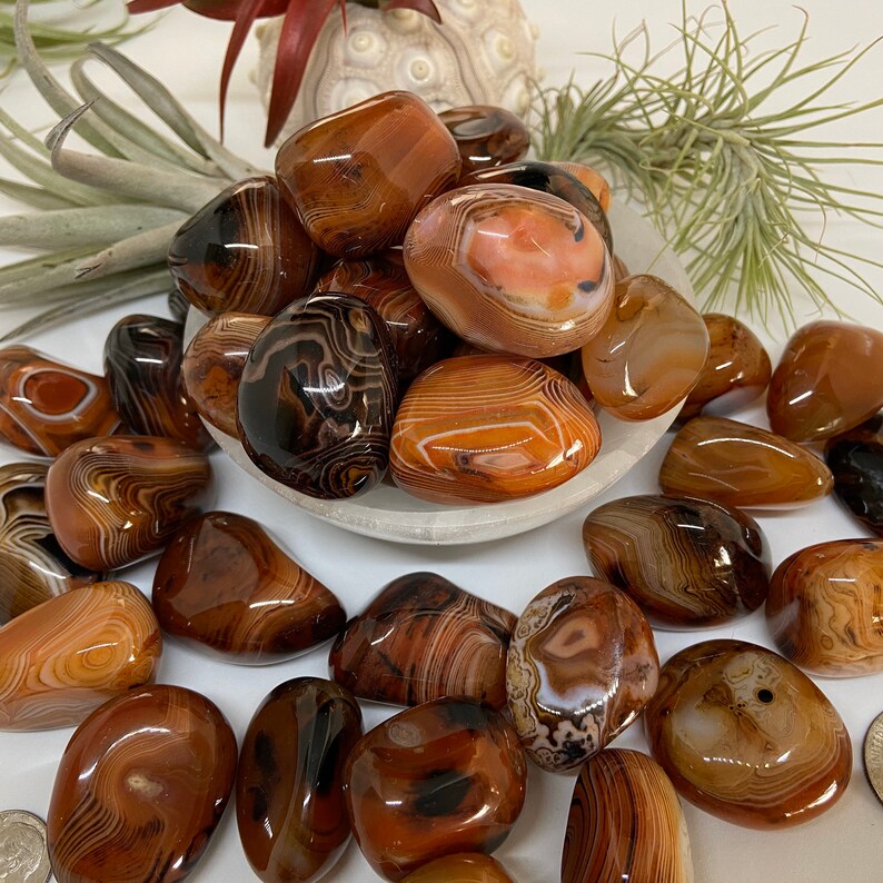 Set/3 Spectacular Sardonyx Stone Carved Polished Crystal | Etsy