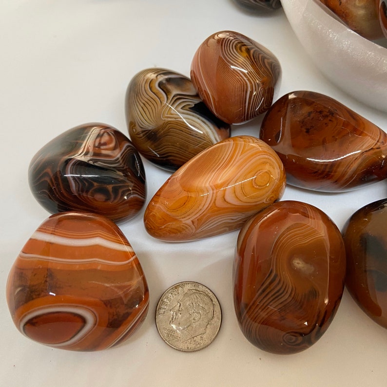 Set/3 Spectacular Sardonyx Stone Carved Polished Crystal | Etsy