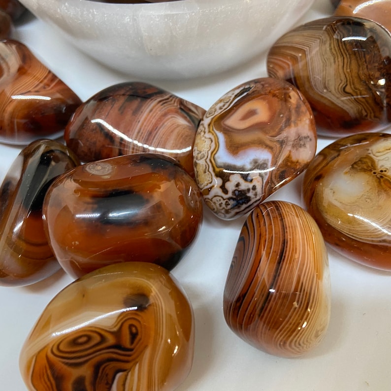 Set/3 Spectacular Sardonyx Stone Carved Polished Crystal | Etsy