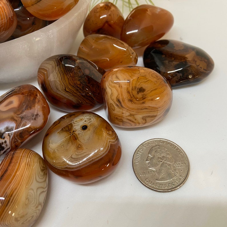 Set/3 Spectacular Sardonyx Stone Carved Polished Crystal | Etsy