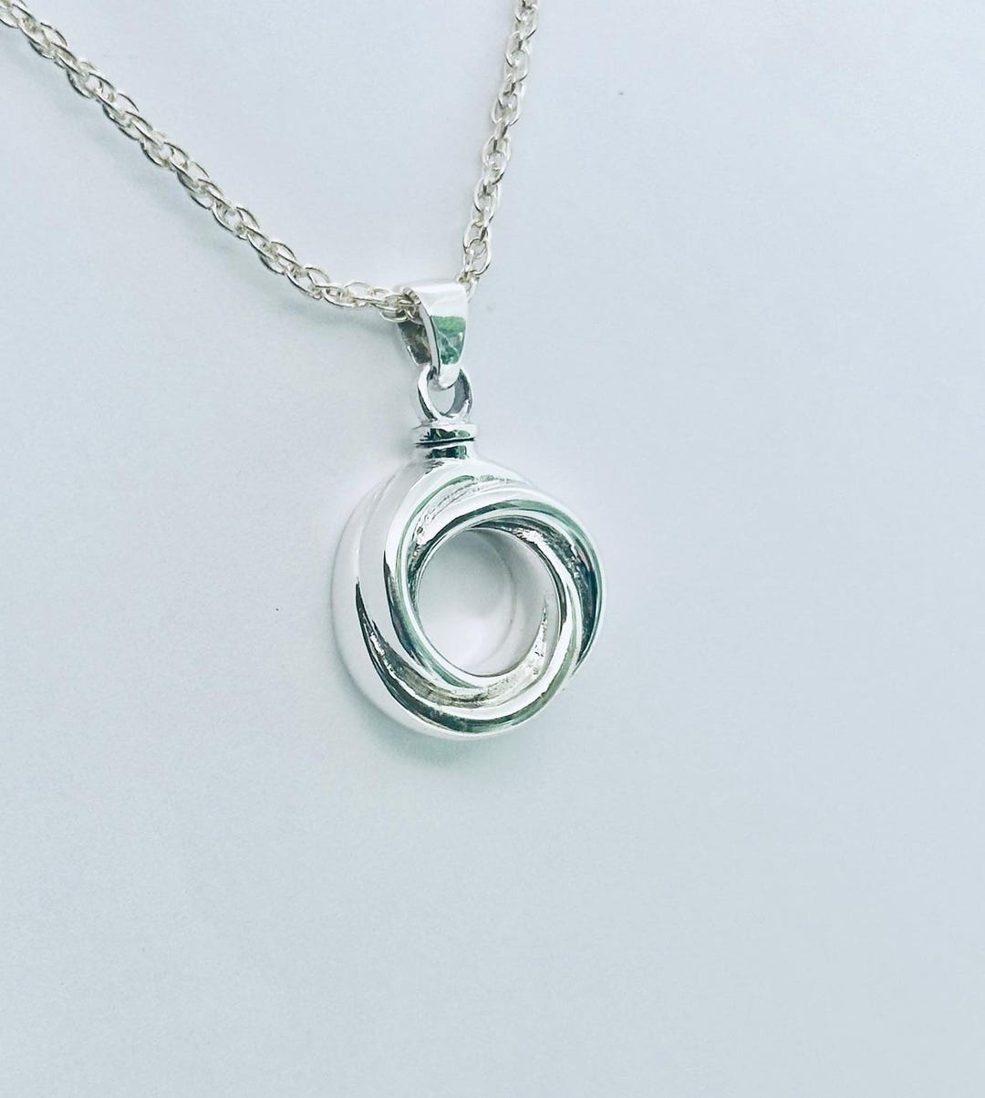 Infinity Urn Necklace: Sterling Silver Cremation Locket, Memorial ...