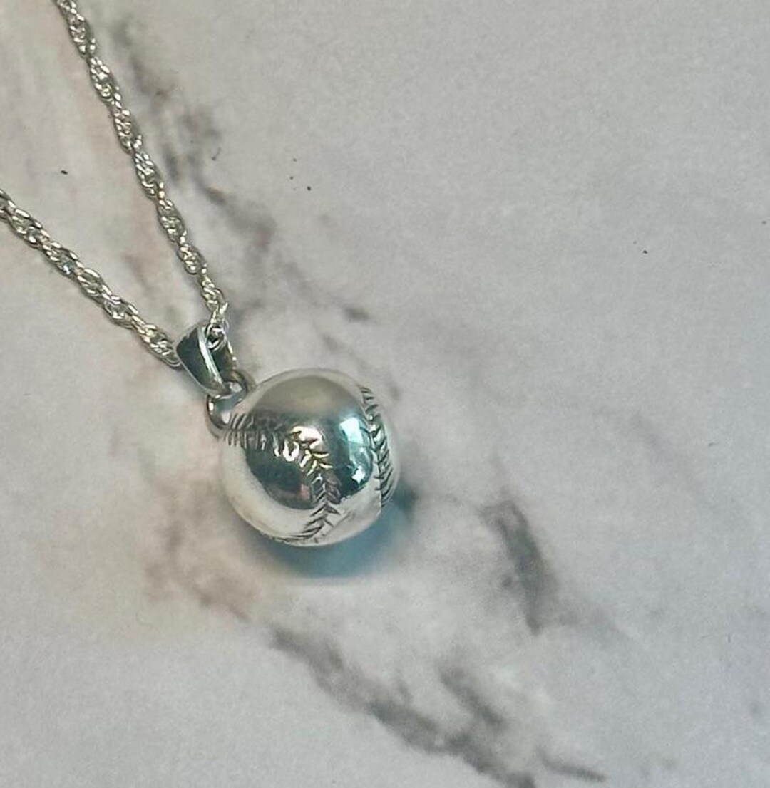 Cremation Baseball Pendant-urn Necklace-memorial Necklace-memorial ...