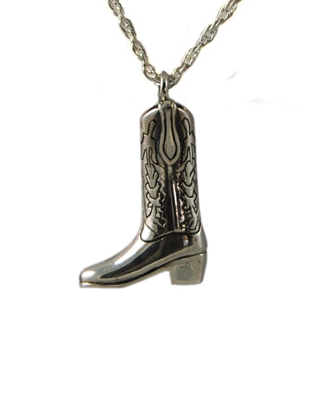 Cremation Cowboy Boot Pendant Urn Necklace Memorial Jewelry - Etsy