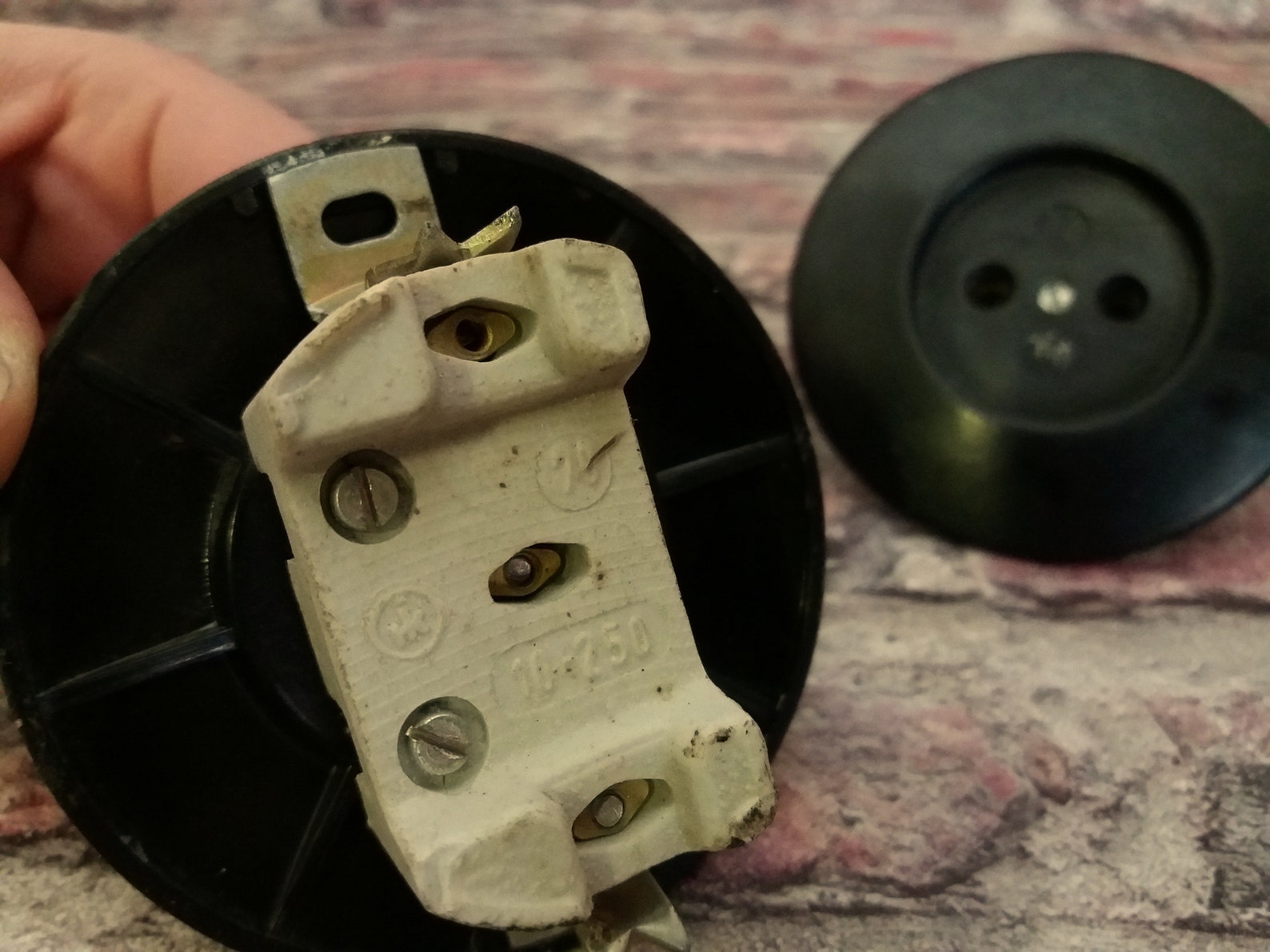 Set of 2 Bakelitе Electrical Plug, Wall-plug Contact 1970s, Industrial ...