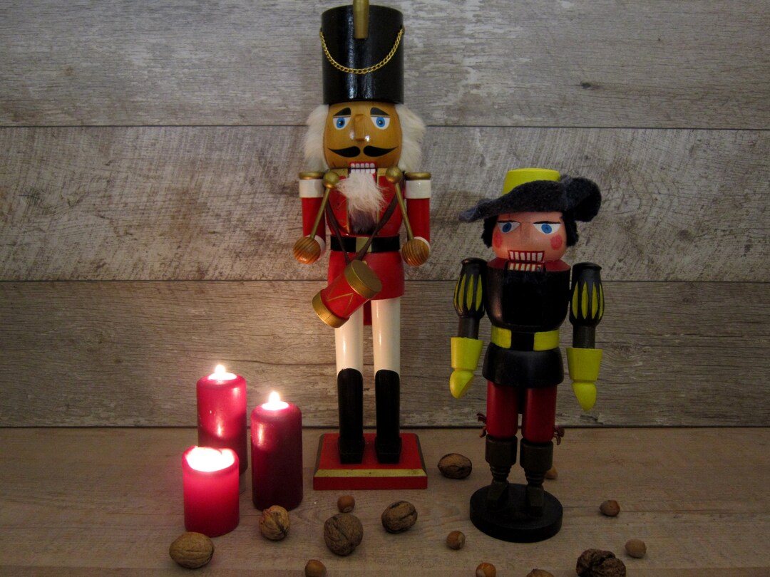 Antique Wooden Nutcracker, Christmas Nutcracker Doll, Ornaments, Decor ...