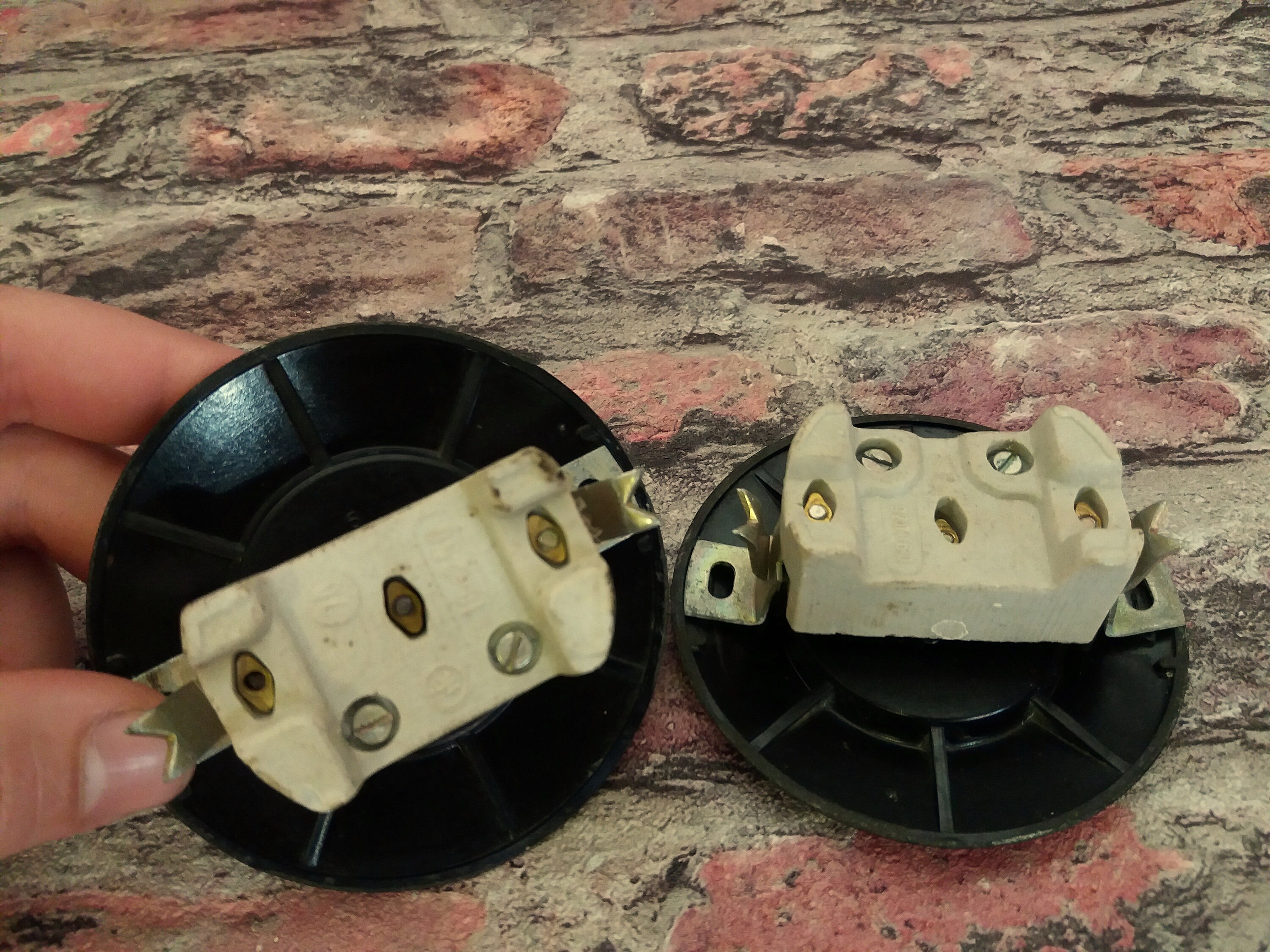 Set of 2 Bakelitе Electrical Plug, Wall-plug Contact 1970s, Industrial ...