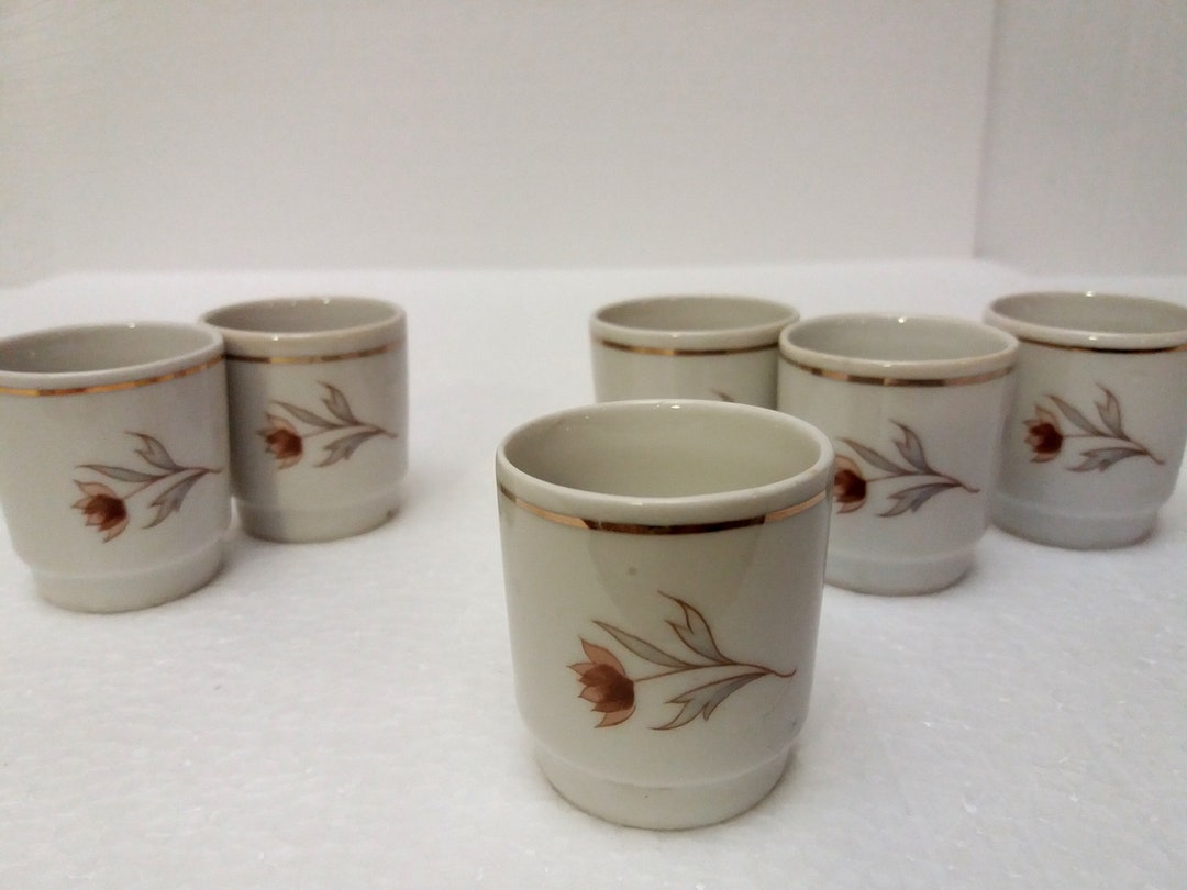Set of Small Porcelain Cups Small White Cups Vintage - Etsy