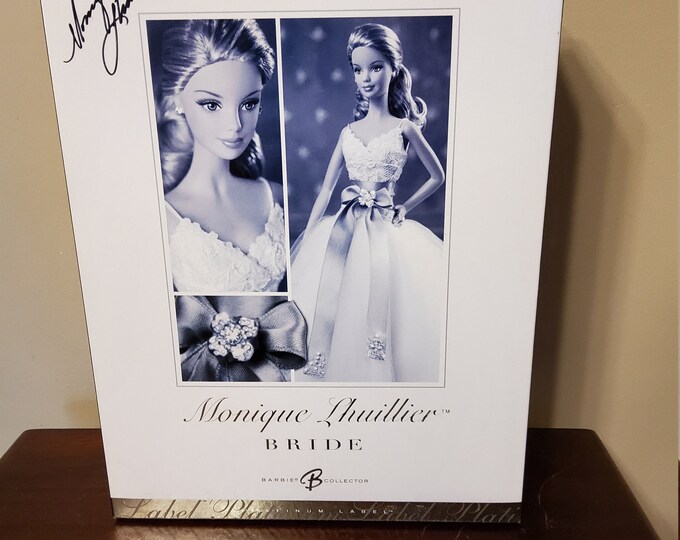 Monique Lhuillier Bride Barbie Platinum Label 2006 NRFB Signed NIB Mint ...