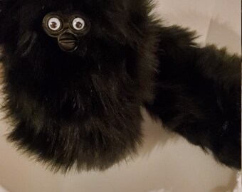 Stuffed Long Furby Maroon and Gold Embroidered - Etsy