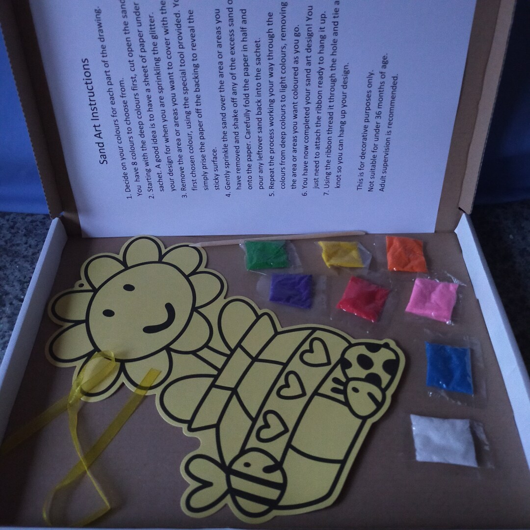 Flower Sand Art Children's Craft Kit. Kids Craft Kit - Etsy