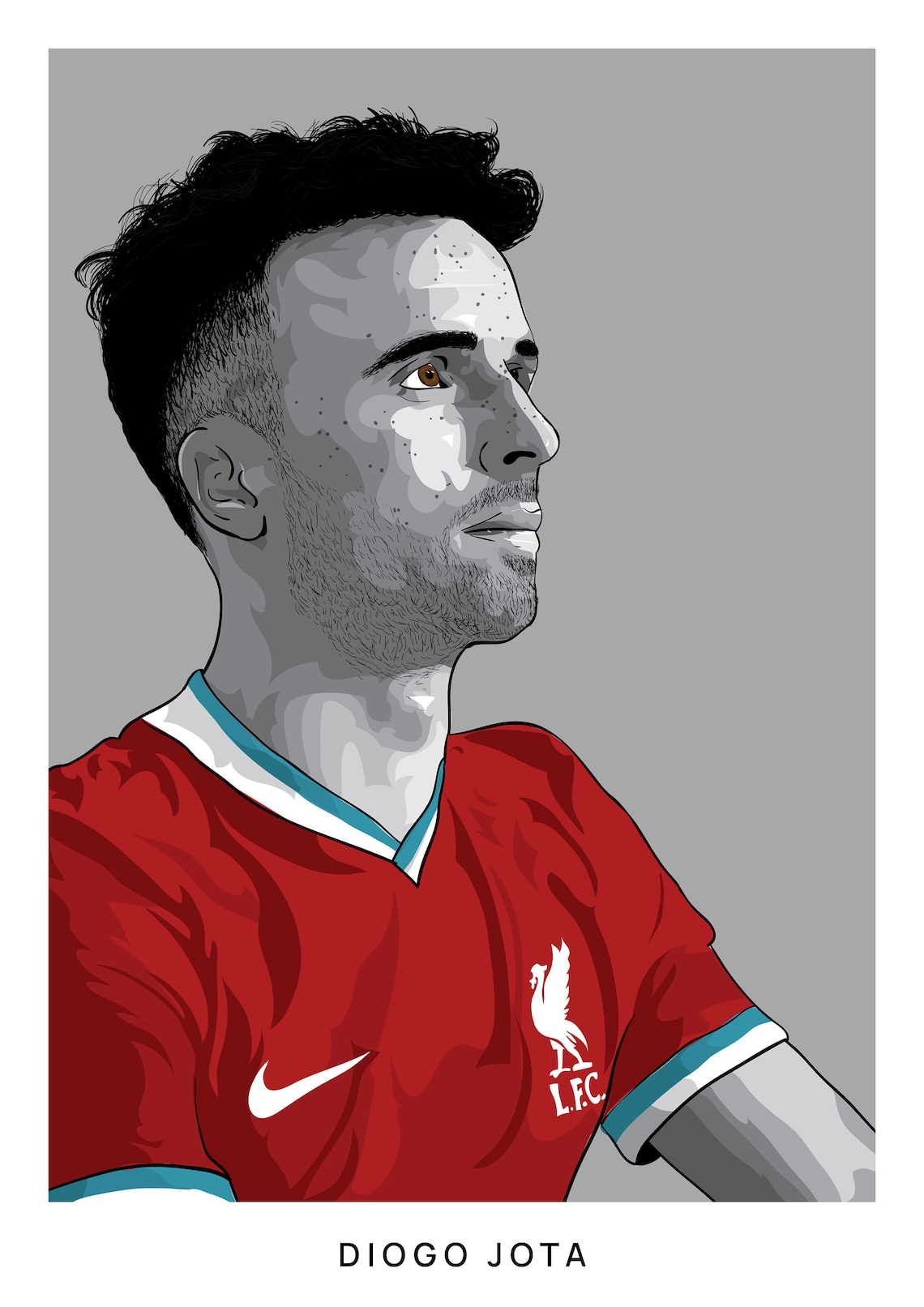 Diogo Jota Illustration A3/A4 Print 297 420 Mm / 210 297 | Etsy