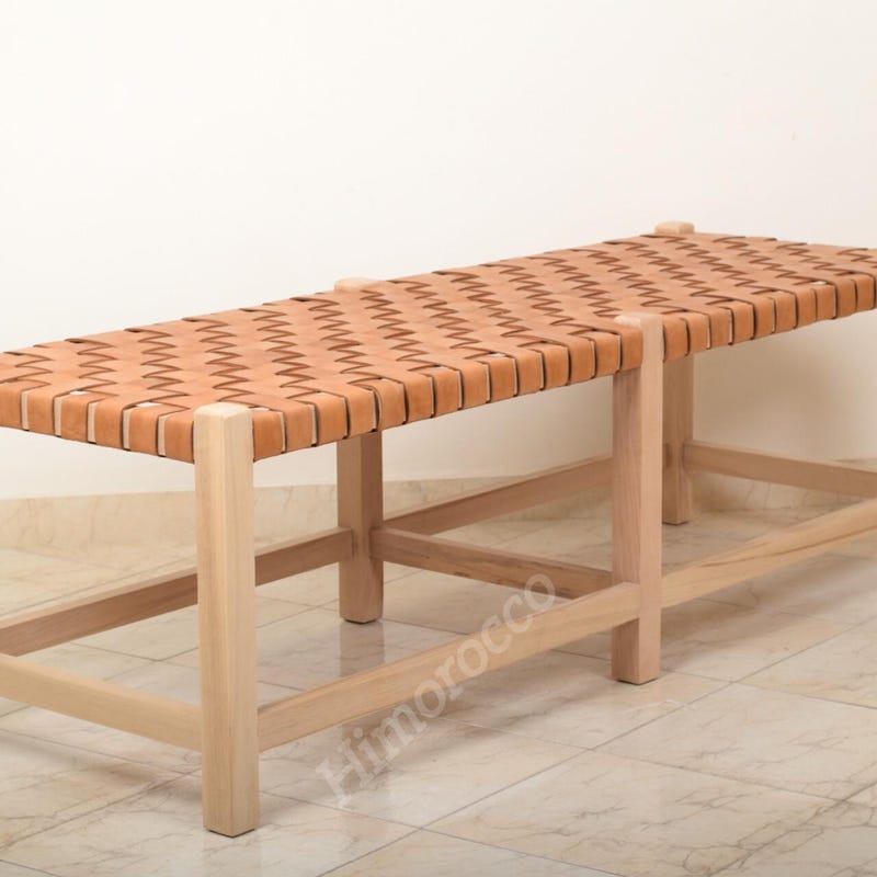 Leather Bench - Etsy