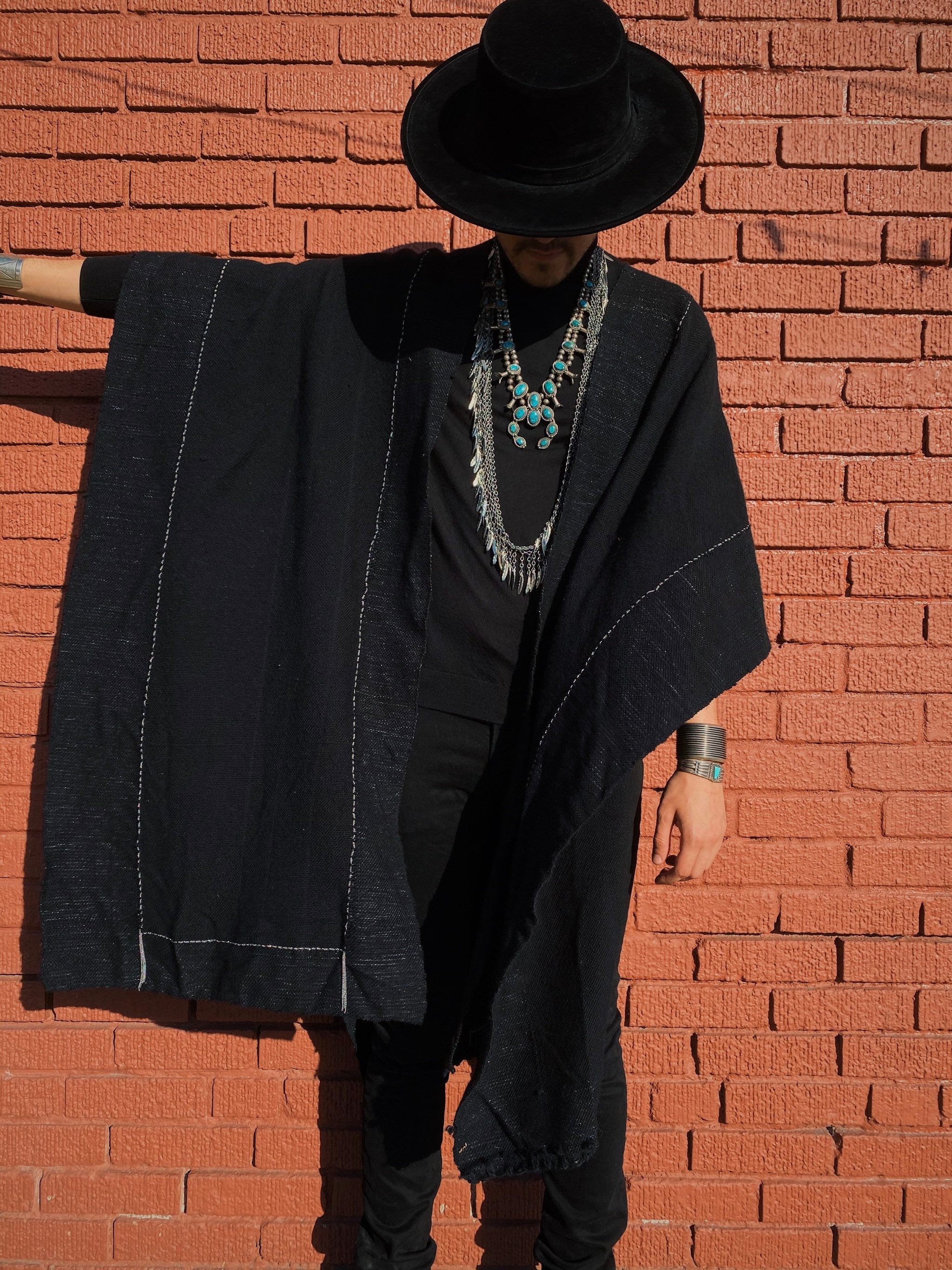 Hand Woven Wool Cape With Chain - Etsy UK