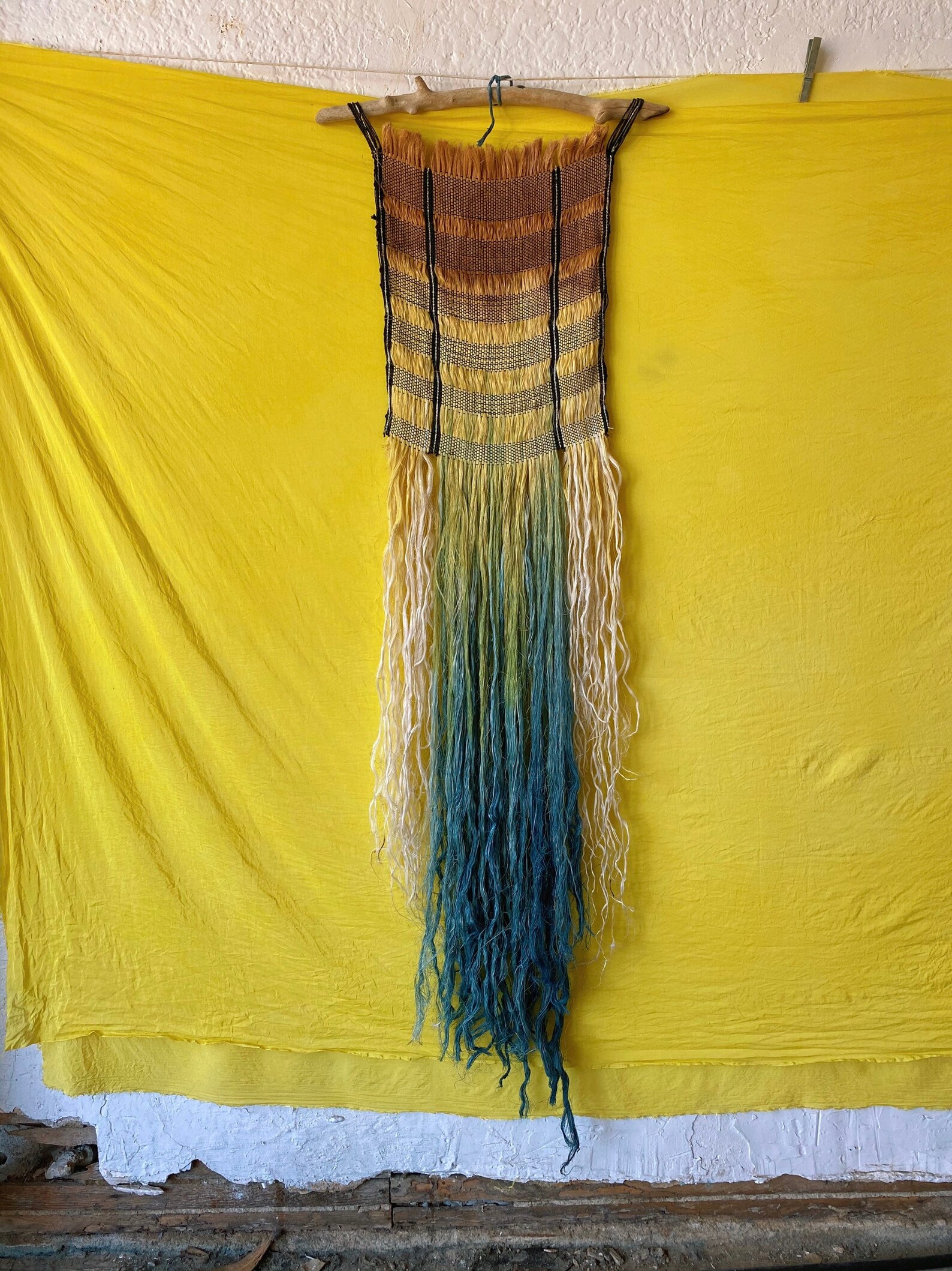Rainbow Hand Woven Agave Tapestry Naturally Dyed - Etsy