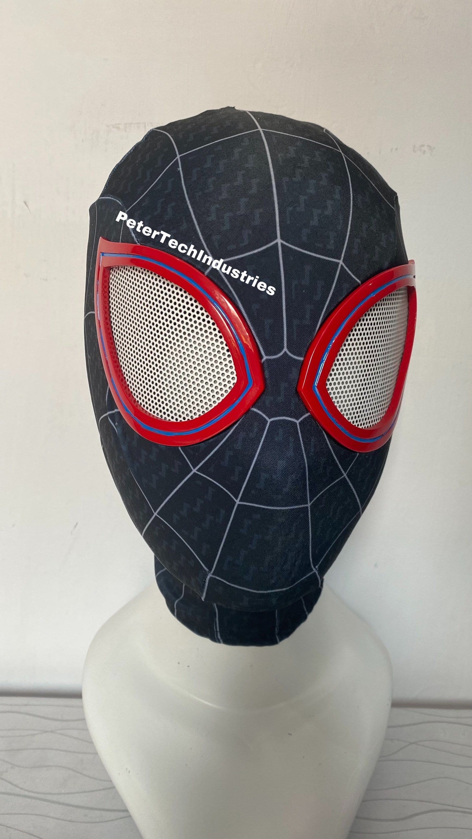 Mask Faceshell Miles Morales Spiderman Into Spiderverse - Etsy