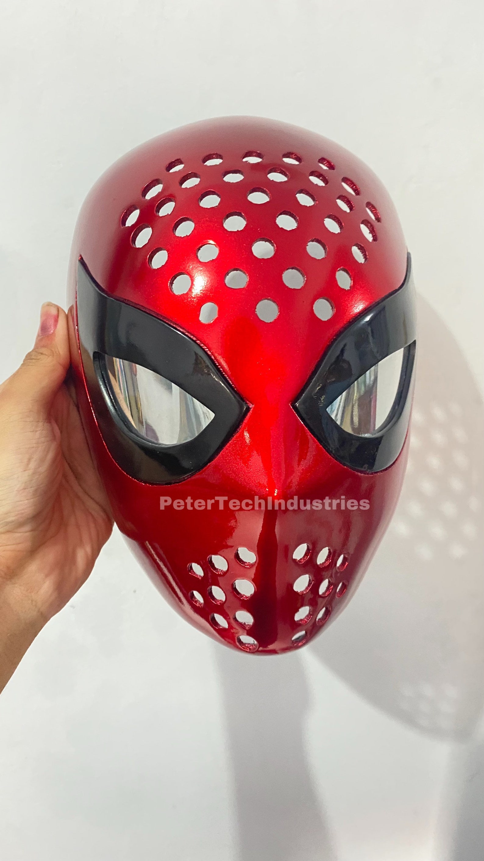 Alex Ross Spiderman Comic Faceshell Lenses Metallic Red - Etsy