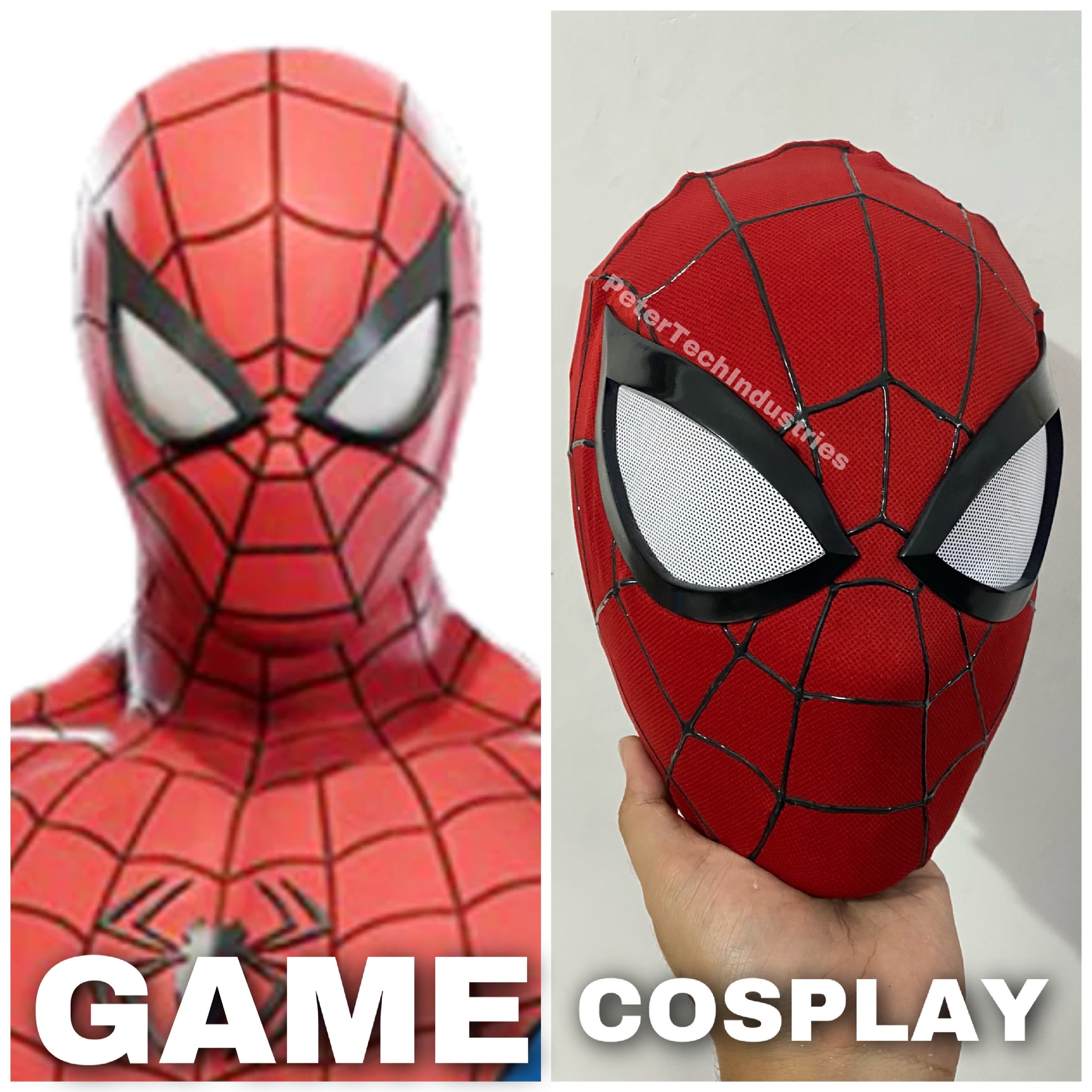 Classic PS4 Spiderman Mask Faceshell Lenses Puffy Painted 3D - Etsy New ...