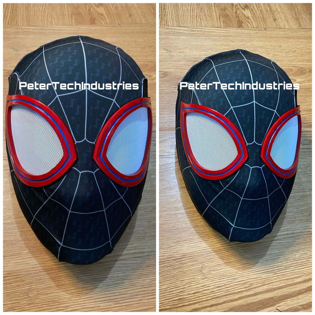 Mask Faceshell Miles Morales Spiderman Into Spiderverse - Etsy
