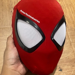 Red Mask + Animated Spiderman Like Last Stand Mask Spandex Lycra - Etsy