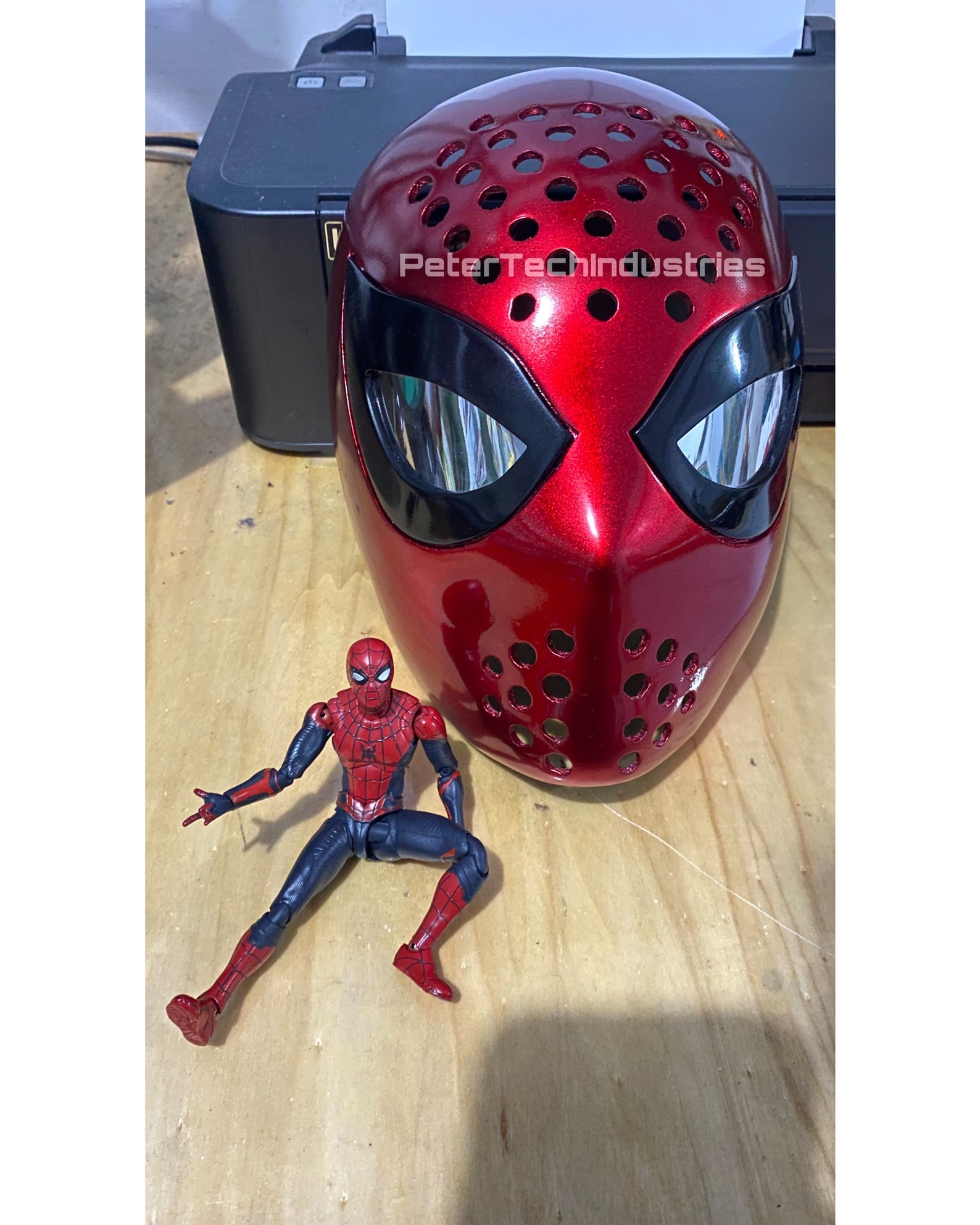 Alex Ross Spiderman Comic Faceshell Lenses Metallic Red - Etsy