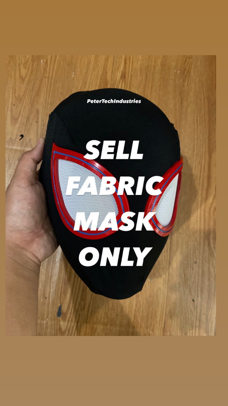 Miles Morales Fabric Mask Only Lycra Stretch 4 Way - Etsy