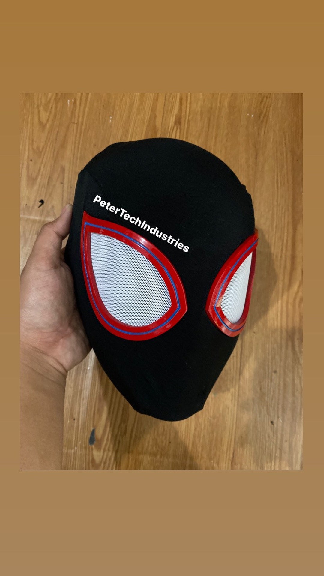 All Black Miles Morales Mask Faceshell Lenses - Etsy