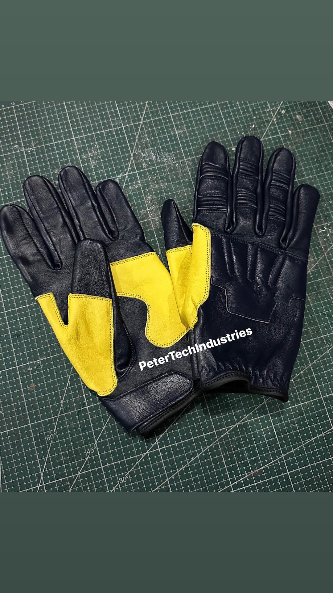 Wolverine Deadpool Version Gloves Leather Navy Yellow - Etsy