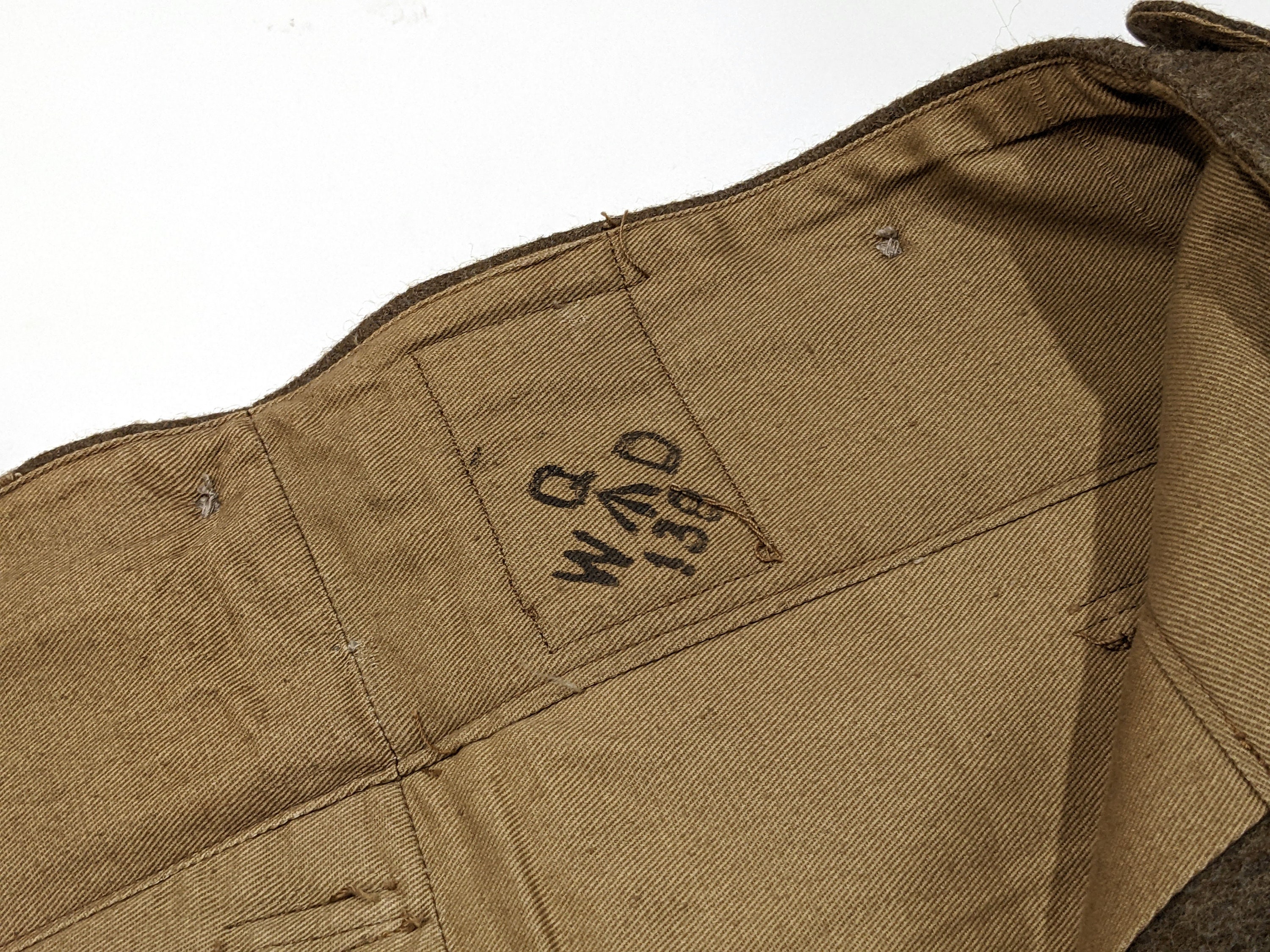 Vintage WW2 British Army Battledress Serge Wool Trousers Kettering Co ...
