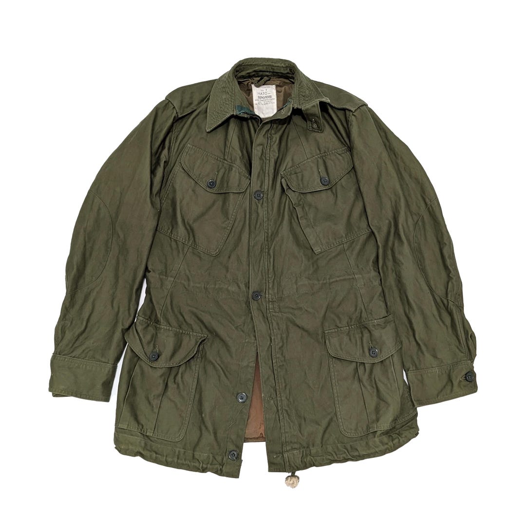 Vintage 60s British Army Combat Smock Pattern 1960 Olive Field Jungle ...