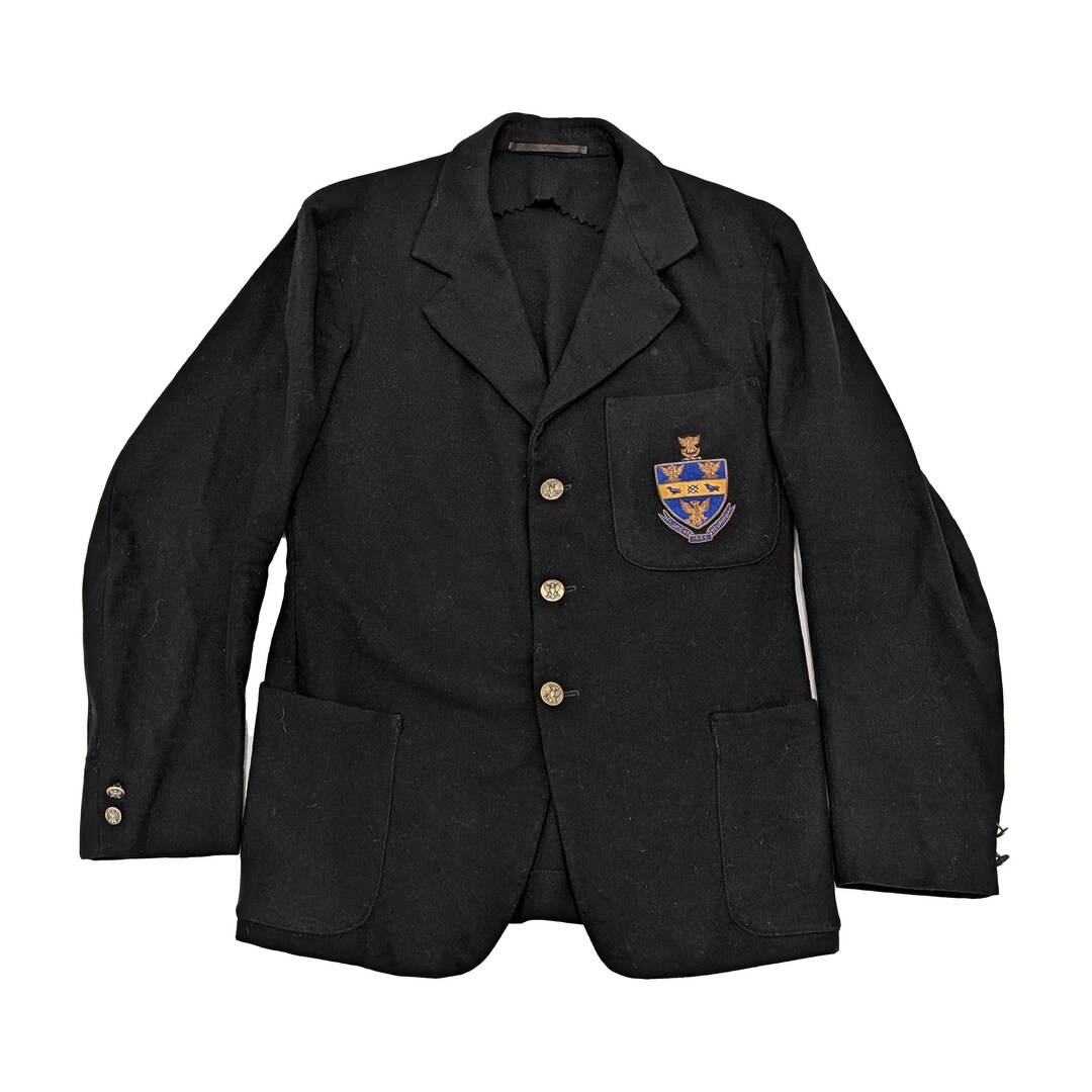 Vintage 30s British School Blazer Floreat Bedfordia Wool Uniform Jacket ...