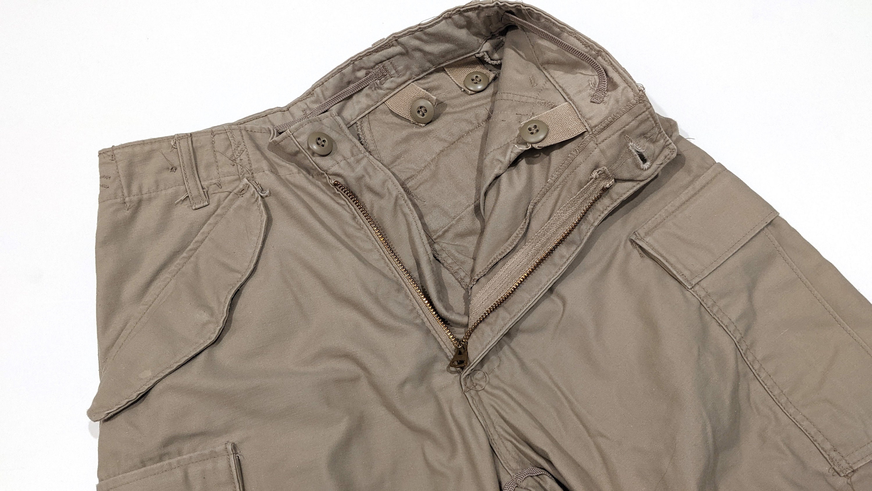Vintage Trousers Field Tan M65 US Army Style Military Army Cargo Pants ...