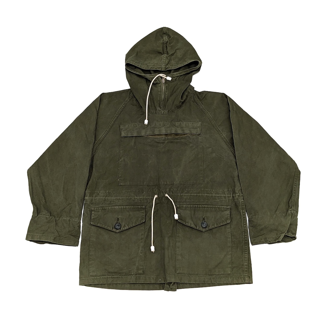 Vintage 70s British Army Windproof Cadet Smock Anorak Jacket Small Size ...