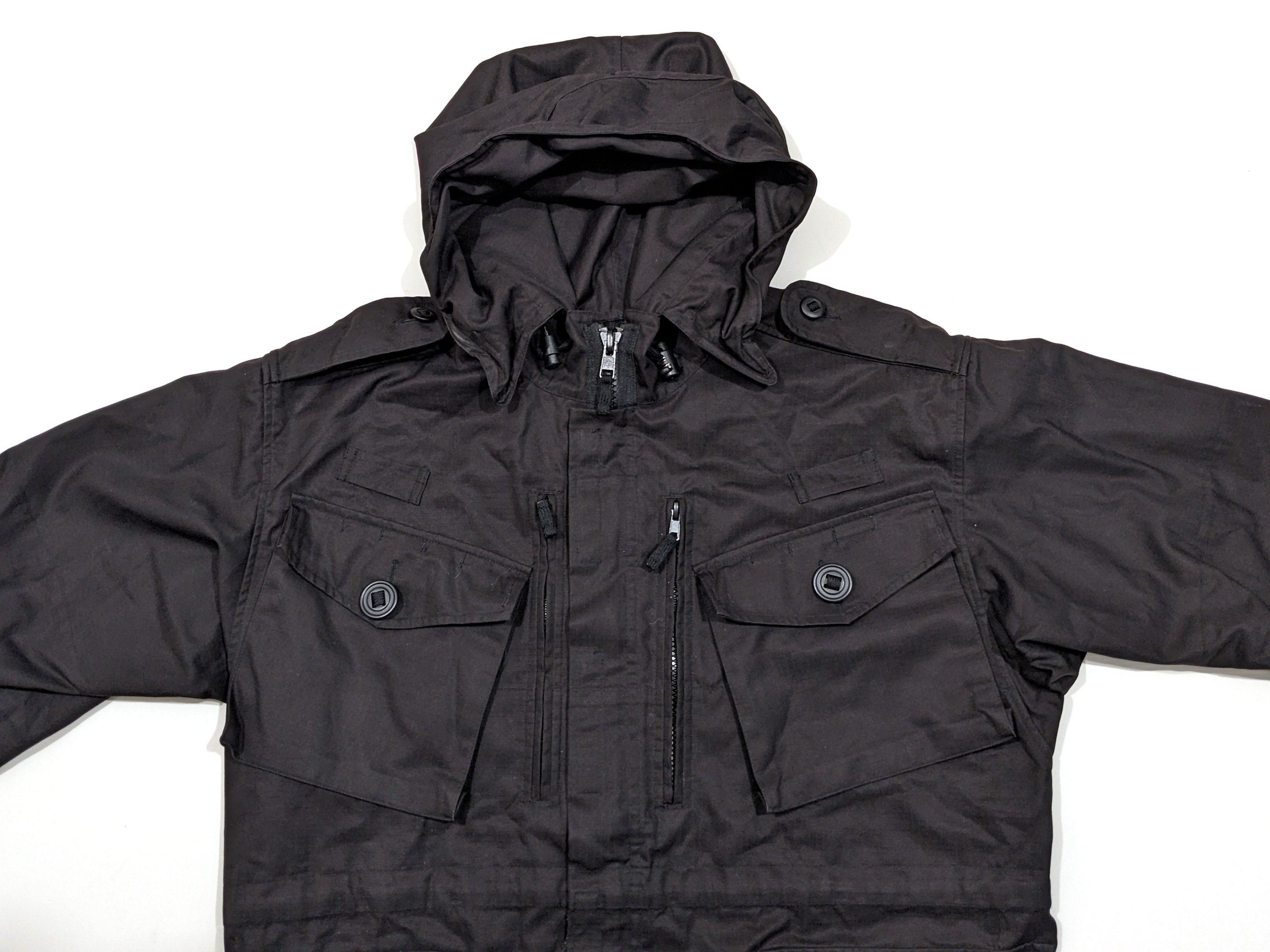 Vintage 00s British Army SAS Police Black Rip-stop Field Combat Cargo ...