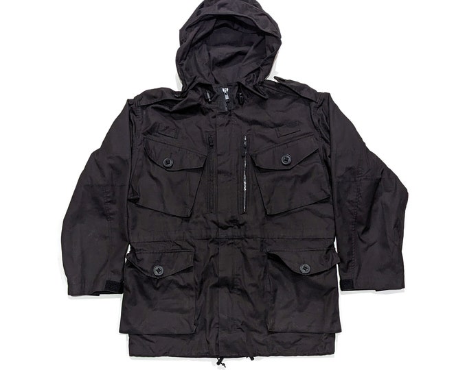 Vintage 00s British Army SAS Police Black Rip-stop Field Combat Cargo ...