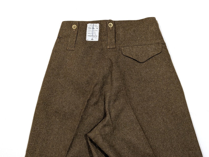 Vintage WW2 British Army Battledress Serge Wool Trousers Kettering Co ...