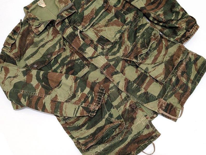 Vintage 60s French Army Paratroopers TAP 47/56 Lizard Camouflage ...