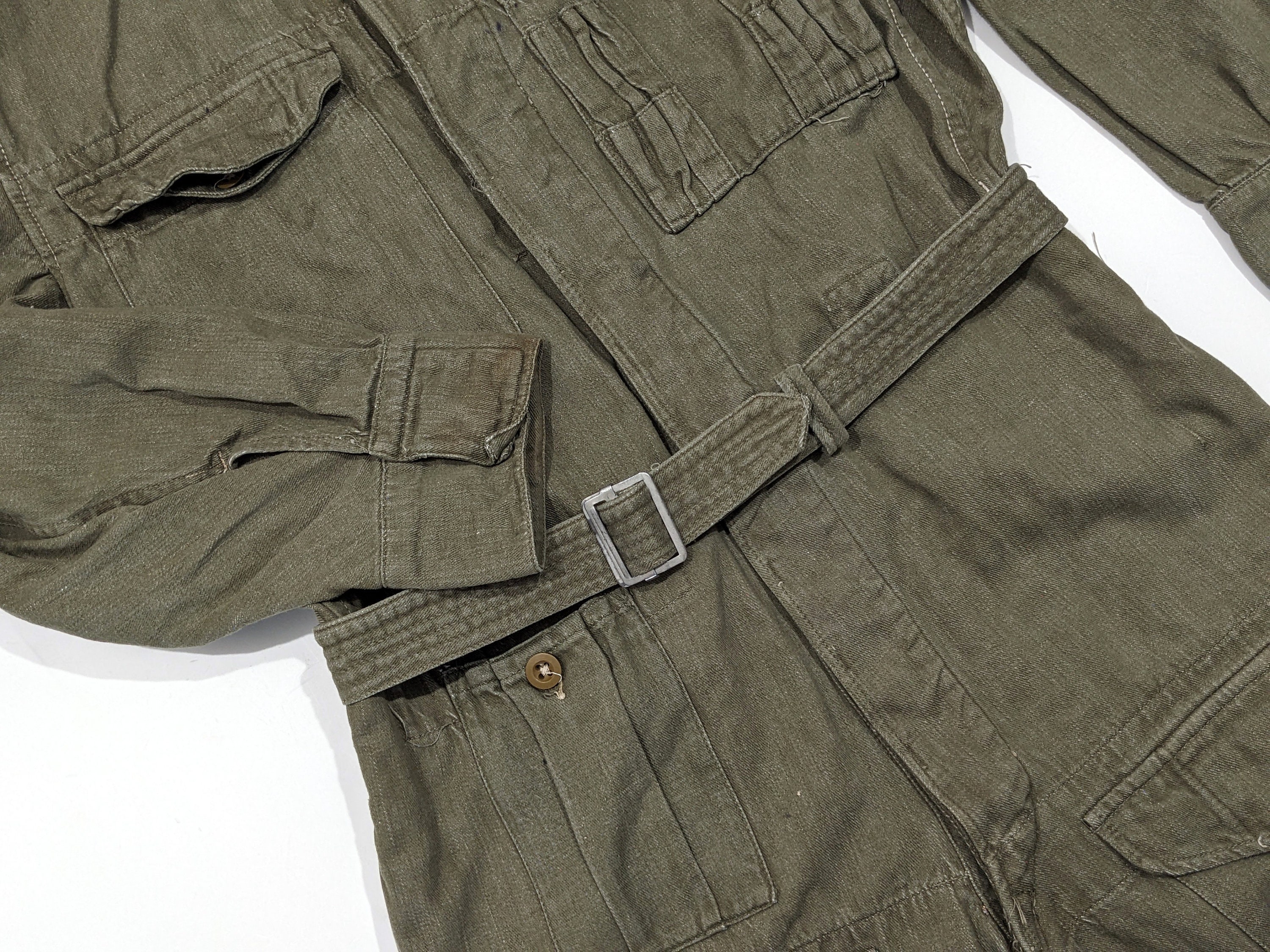 Vintage 50s British Army Overall Tank Denim Olive Suit - Etsy