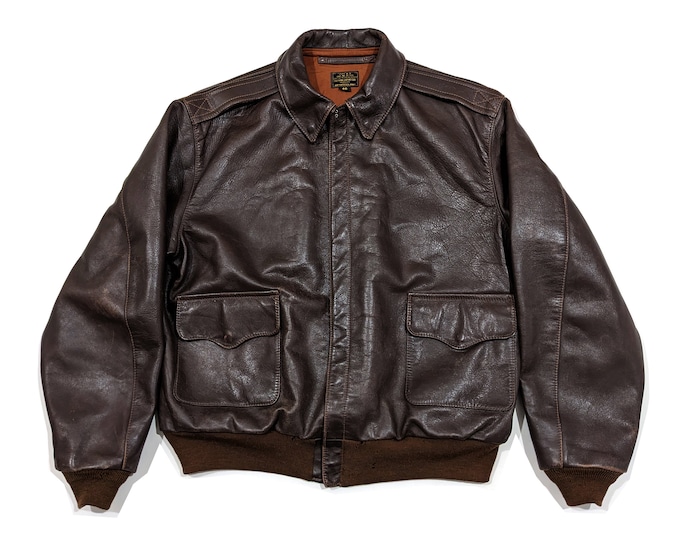 Original Vintage US Army USAF Leather Bomber Jacket Iconic A-2 Flying ...