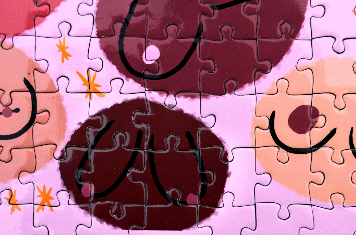 Tiddies Out Boob Puzzle 252 Piece | Etsy