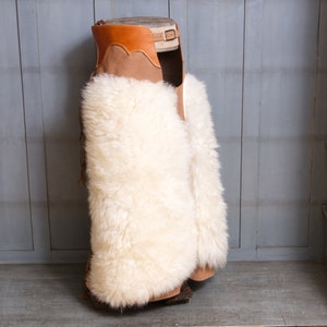 Custom Leather Batwing Chaps – Handmade With Fringes & Fur, Western ...