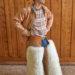 Custom Leather Batwing Chaps – Handmade With Fringes & Fur, Western ...