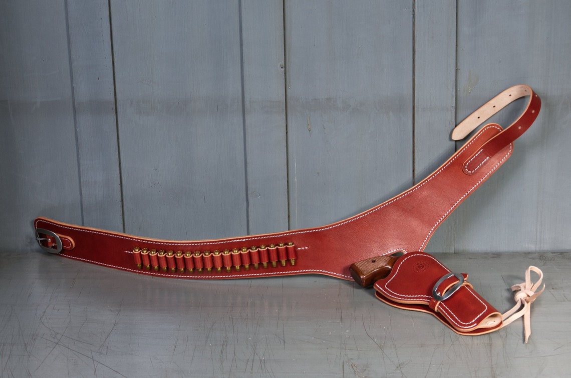 Revolver Holster With Cartridge Belt for Colt Peacemaker - Etsy UK