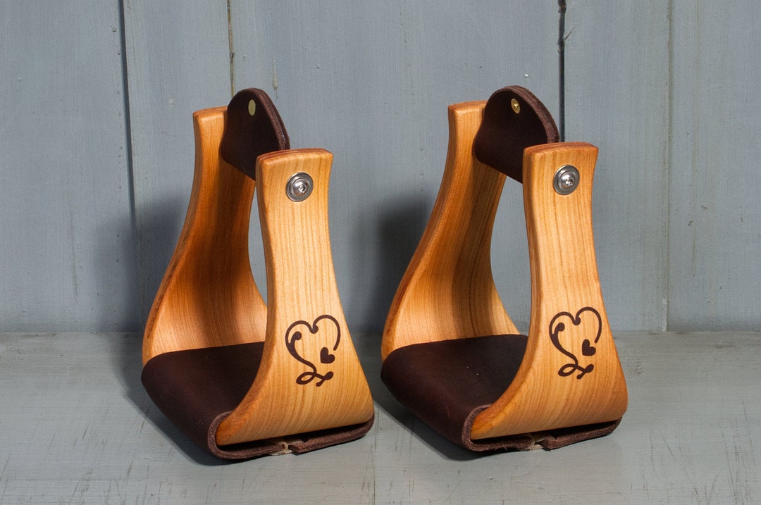 Handmade Luxury Wooden Western Stirrups With Inlay - Etsy