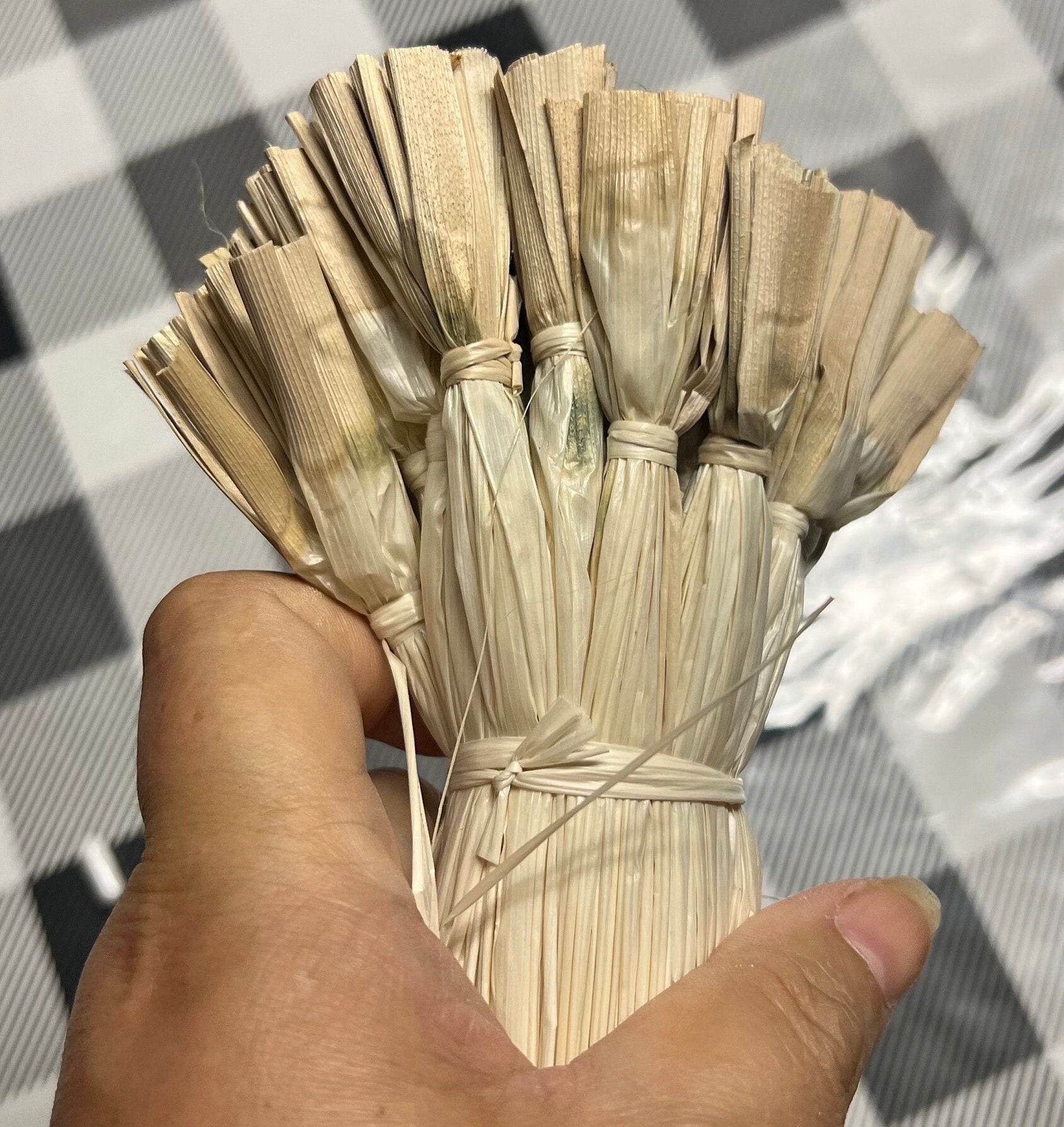 Dried White Coconut Leaves Rito Niau Bundle 400 Strands Natural Palm ...