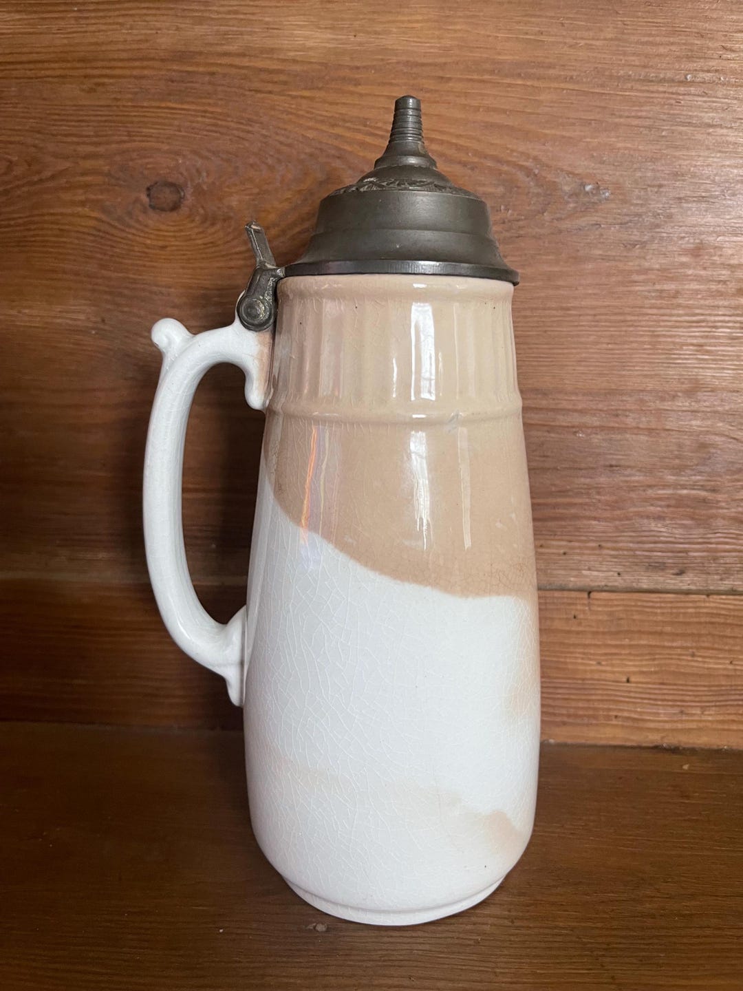 Antique Stained Ironstone Syrup Pitcher - Etsy
