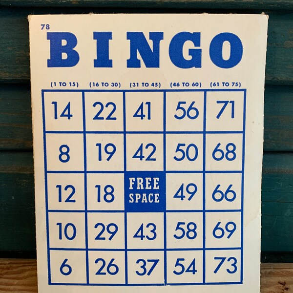 Vintage Bingo Cards - Etsy