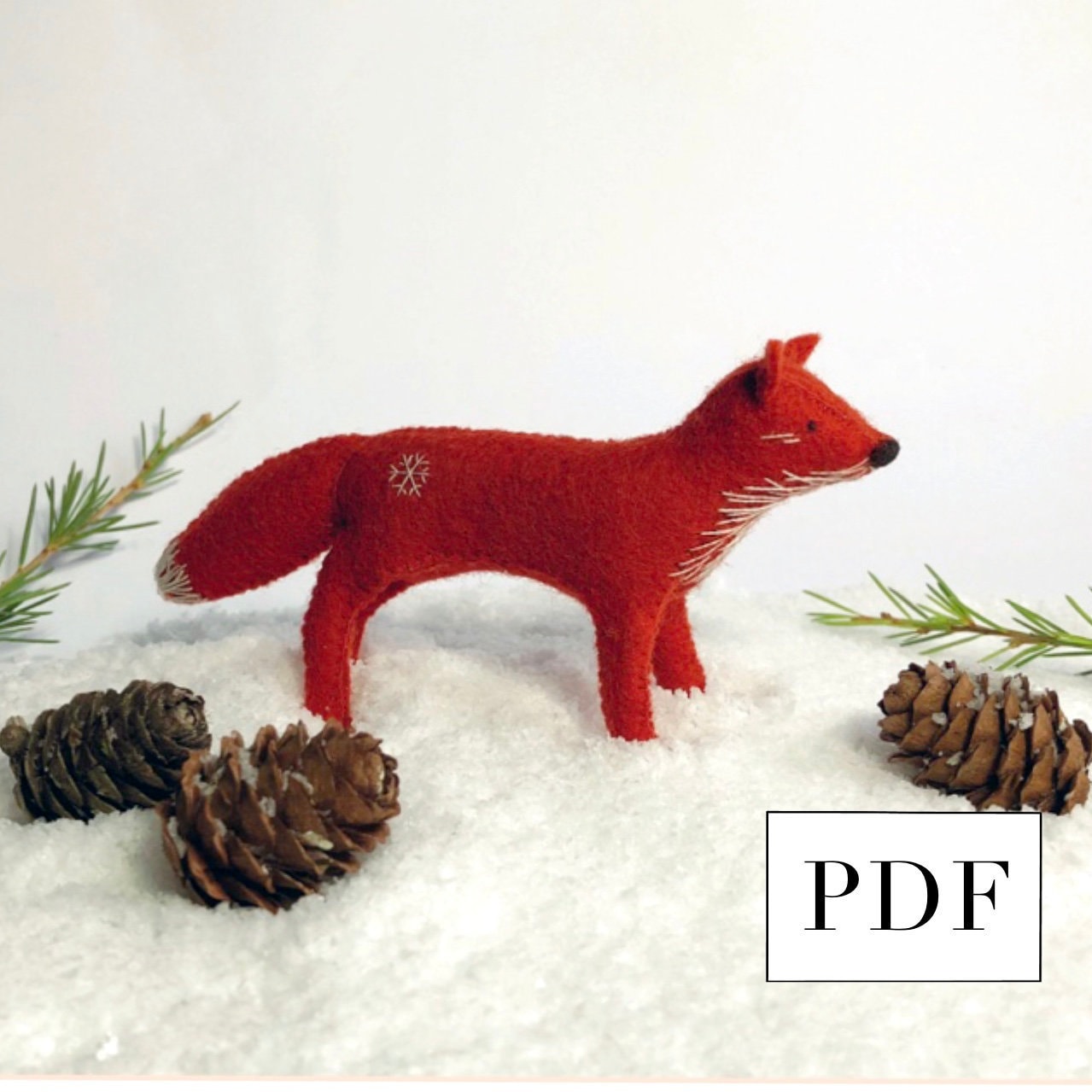Felt Fox Soft Sculpture Digital Download Craftpod - Etsy UK