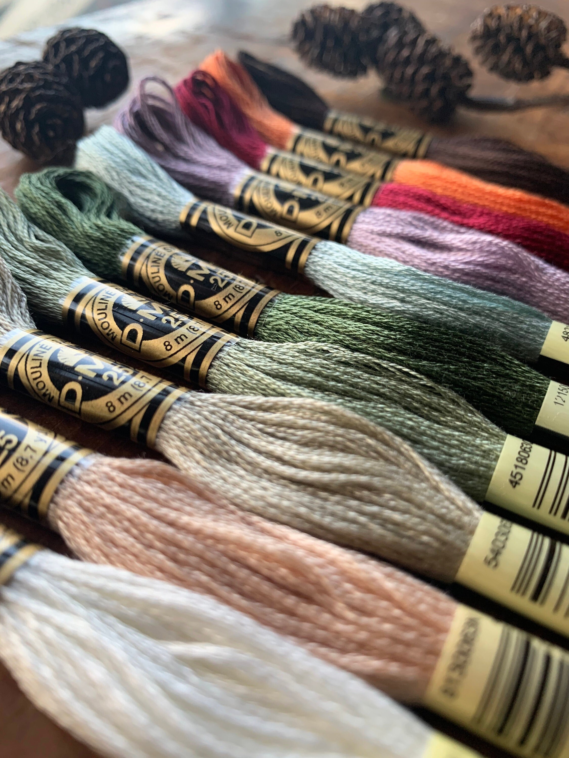 Crewel Craft Supplies & Tools 10 DMC Embroidery Skeins Winter Thread ...