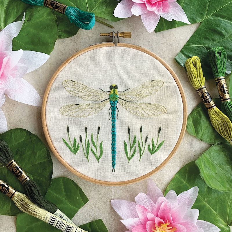 Dragonfly Embroidery - Etsy